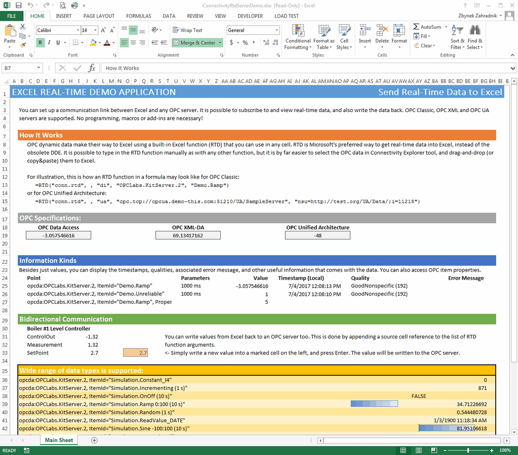 Excel Connector for Excel to OPC Integration | Software Toolbox