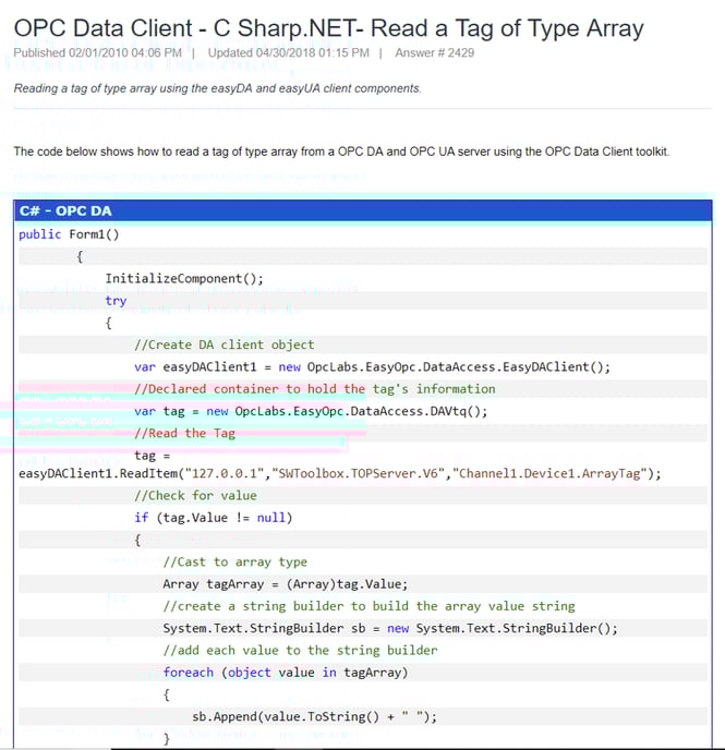 Opc Data Client Ua Da Aande Xml Da Development Toolkit