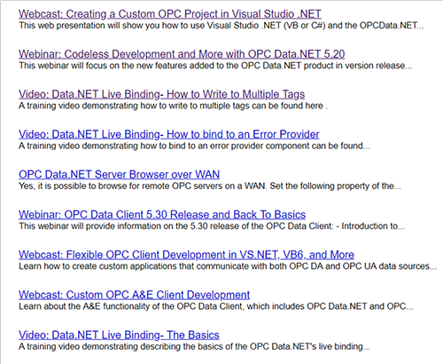 OPC Data Client - Free Trial OPC DA,UA,AE Toolkit OPC Data Client - Free Trial OPC DA,UA,AE Toolkit