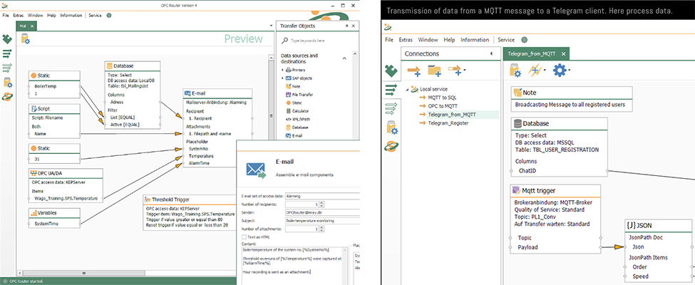 OPC Router Visual Workflow Industrial Data Integration Software